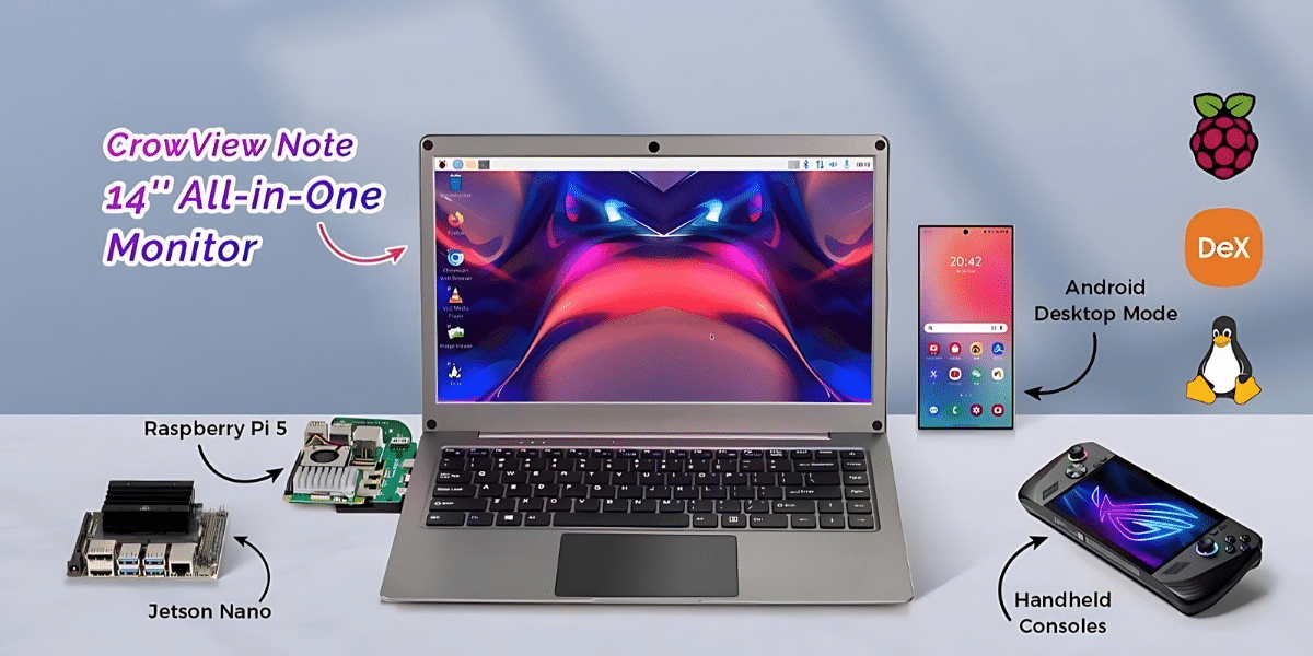 Elecrow Empower Devices as Laptops with CrowView Note